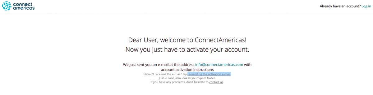 Seus primeiros passos na ConnectAmericas - Registre e gerencie sua conta | ConnectAmericas